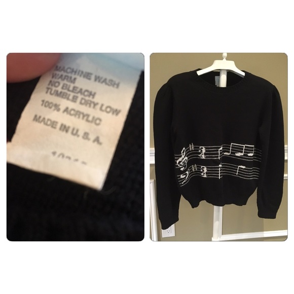 Vintage | Sweaters | Vintage 8s Musical Note Sweater | Poshmark